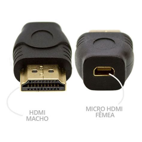 Adaptador micro hdmi femea X hdmi macho em Promoção na Americanas