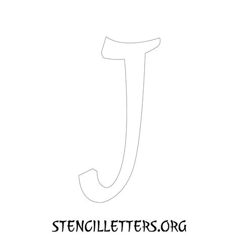 5 Inch Free Printable Individual 148 Cursive Uppercase Letter Stencils