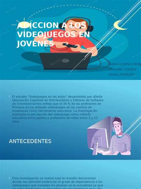 Adiccion A Los Videojuegos En Jovenes Pdf Videojuegos Adolescencia