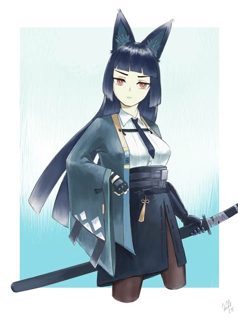 狐狸小姐插画师luliou的星见雅插画图片 Bobopic