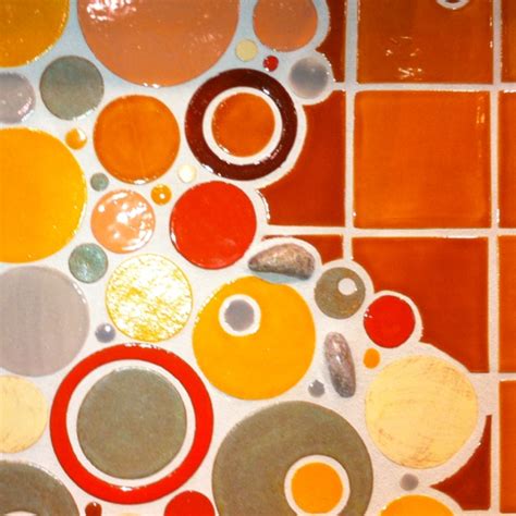 Cool Circle Scrapbook Paper For Bathroom Decor