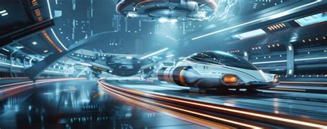 Premium Photo A Futuristic Spaceport With Sleek Spacecraft And