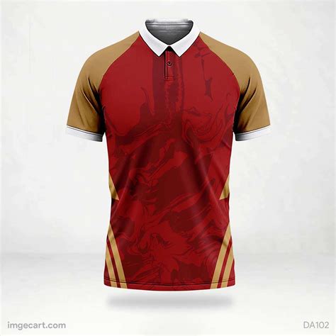 Cricket Jersey With Red And Gold Imgecart