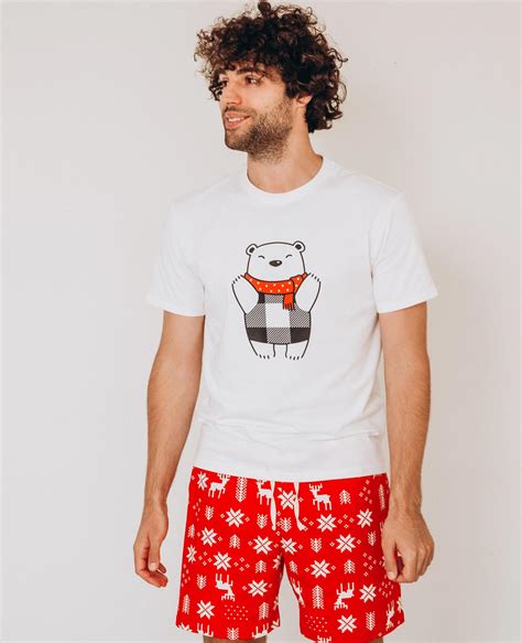 Мъжка къса пижама Beary Christmas