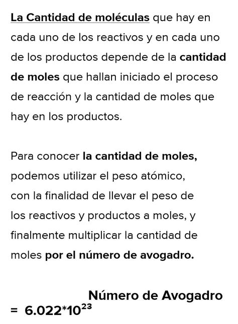 Cuántas moléculas hay en cada reactivo Brainly lat