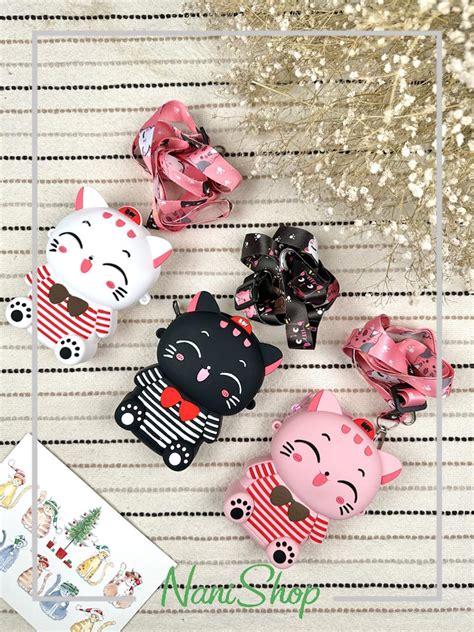 کیف سیلیکونی عروسکی طرح گربه رنگی