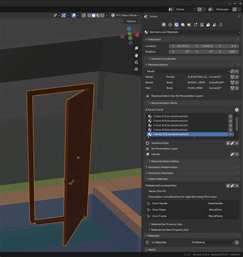 Bonsaibim Ifcdoor Seting 3d Configuration — Osarch