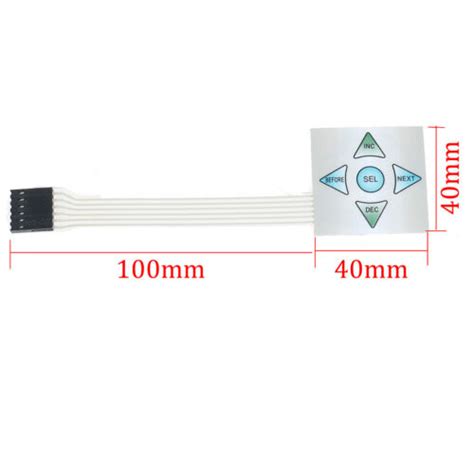 5 Keys Matrix Array 1x5 Membrane Switch Keypad India Ubuy