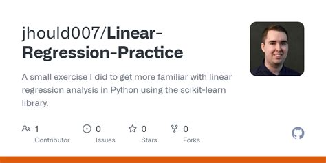 Github Jhould Linear Regression Practice A Small Exercise I Did To Get More Familiar With