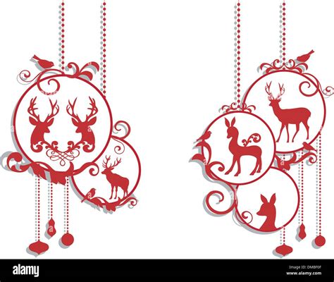 Christmas Deer Decoration Vector Stock Vector Image And Art Alamy