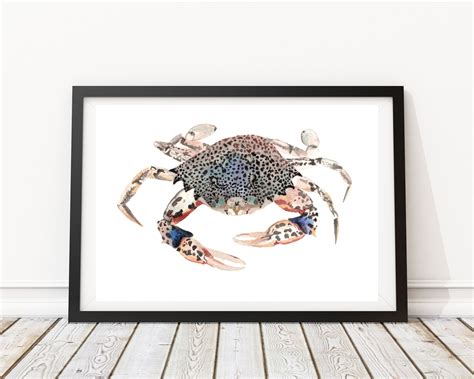 Savannah Lady Crab Watercolor Print By Macey Cliatt Rewis Salted