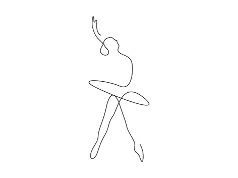 Premium Vector Continuous One Line Drawing Of Woman Beauty Ballet