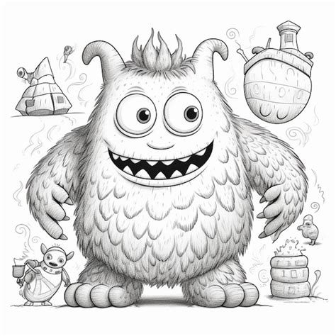 Premium Ai Image A Cartoon Monster With A Big Smile And A Big Mouth