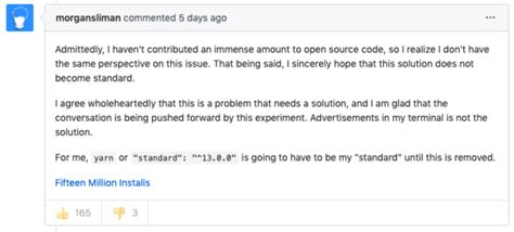 Popular Javascript Library Standard Now Shows Ads On Installing Via Npm
