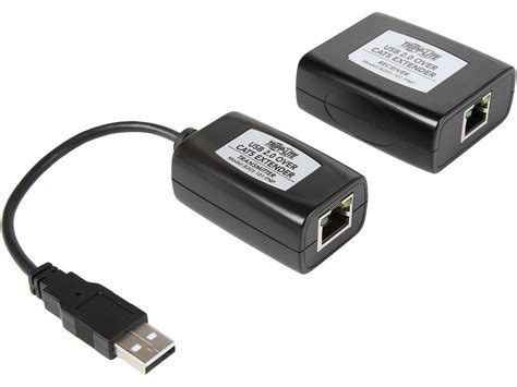 Tripp Lite 1 Port Usb 2 0 Over Cat5 Cat6 Extender Kit Transmitter And Receiver Hi Speed Usb A Up