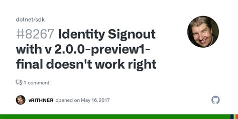 Identity Signout With V 200 Preview1 Final Doesnt Work Right · Issue