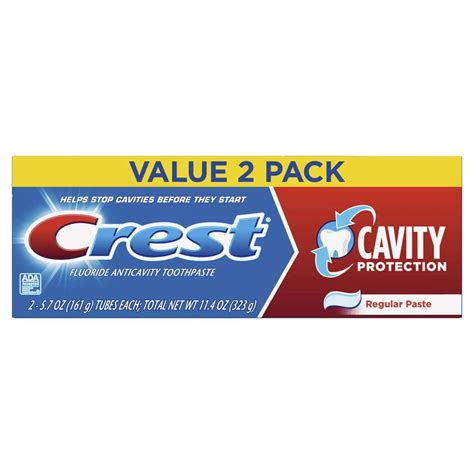 Crest Cavity Protection Toothpaste Regular Paste 57 Ozpack Of 2 2count Packaging May Vary
