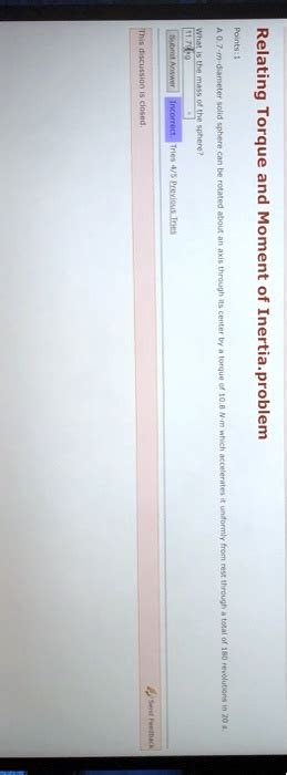 SOLVED Relating Torque And Moment Inertia Problem