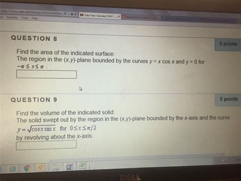 Solved Find The Area Of The Indicated Surface The Region