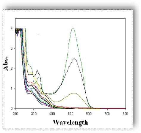 Absorption Spectra Of Amaranth Dye With Different Concentration
