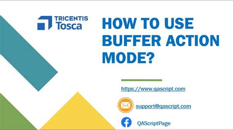 Tosca Tutorial Lesson 29 How To Use Action Mode Buffer Action