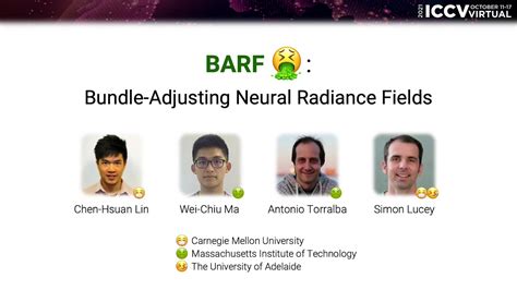 Barf 🤮 Bundle Adjusting Neural Radiance Fields Iccv 2021 Oral Youtube