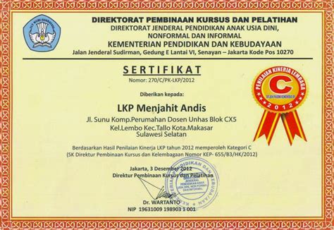 Lembaga Kursus Dan Pelatihan Menjahit ANDIS April 2011