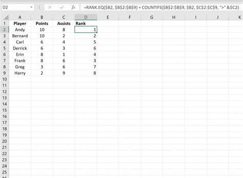 How To Rank Items By Multiple Criteria In Excel