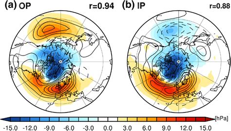 Composite Difference In Slp Shading And 250 Hpa Geopotential Height