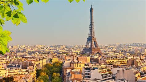 배경 화면 에펠 탑 파리 프랑스 도시 나무 녹색 잎 2880x1800 그림 이미지