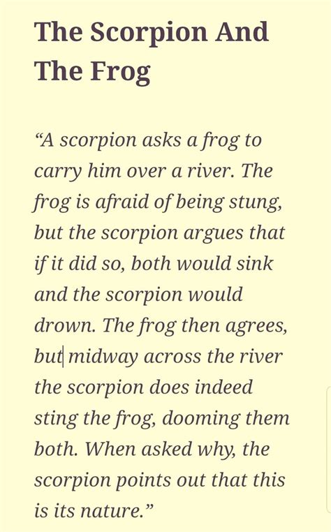 Frog And Scorpion