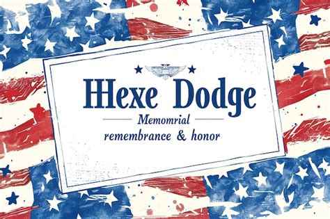 Memorial Day Usa Banner Greeting Card Remember And Honor Text Vector