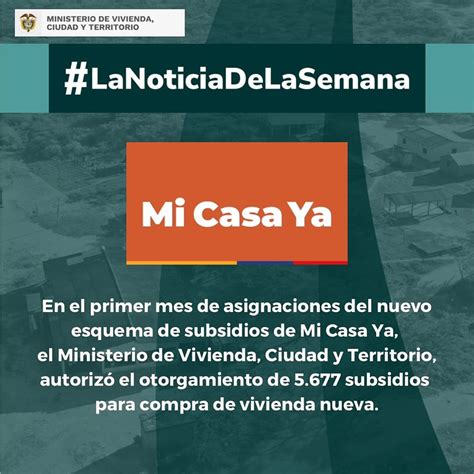 Lanoticiadel Ministerio De Vivienda Ciudad Y Territorio