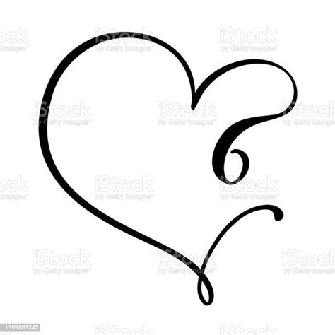 벡터 빈티지 꽃 모노그램 번호 6 6 서예 요소 로고 발렌타인 번성 프레임 페이지 장식 및 디자인 일러스트에 대 한 손으로 그린 하트 기호입니다 사랑 웨딩 카드 또는 초대장