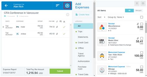 Attach EWallet Transactions To A Report Chrome River Help Center
