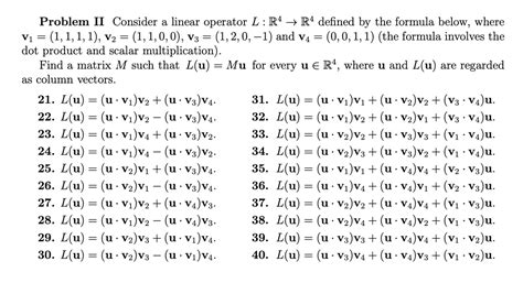 answered problem ii consider a linear operator… bartleby