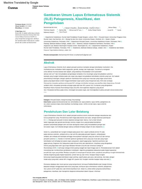 An Overview Of Systemic Lupus Erythematosus Pdf