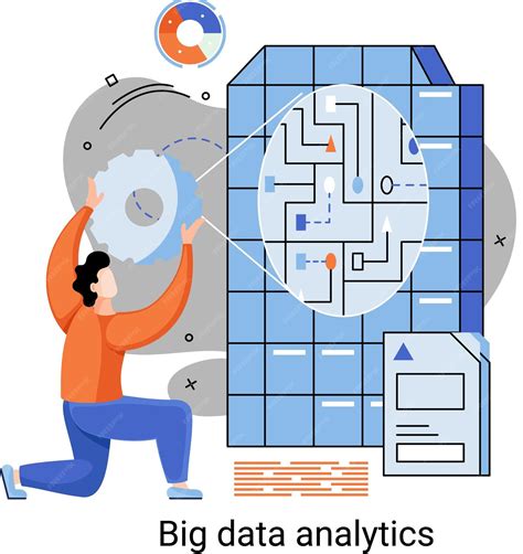 Premium Vector Big Data Data Analytics Process Of Analyzing Large And
