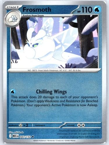 Frosmoth 043132 Revholo Near Mint Me01 Mega Evolution Pokemon Shipnow