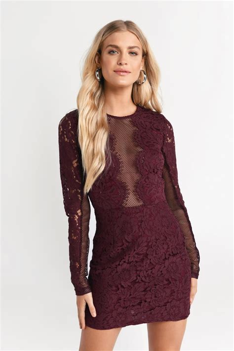 Cute Dress Lace Bodycon Dress Long Sleeve White Dress 28 Tobi Us