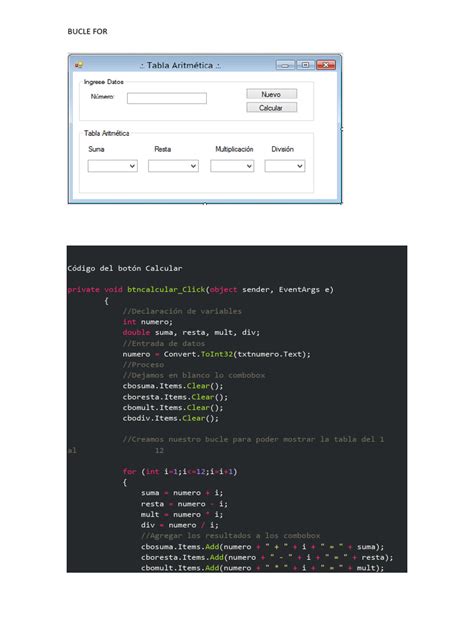 Bucle For Pdf
