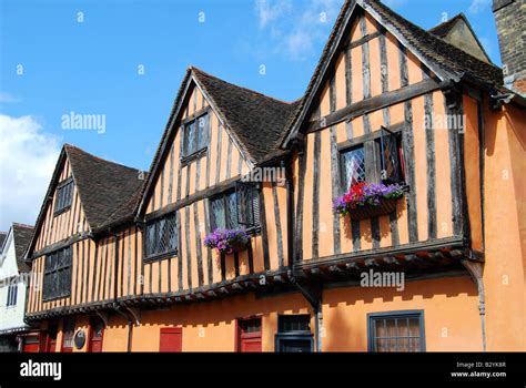 Ancient Timber Framed Houses Silent Street Ipswich Suffolk England