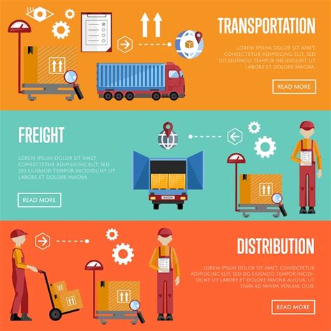 Warehouse Prozess Infografiken Banner Premium Vektor