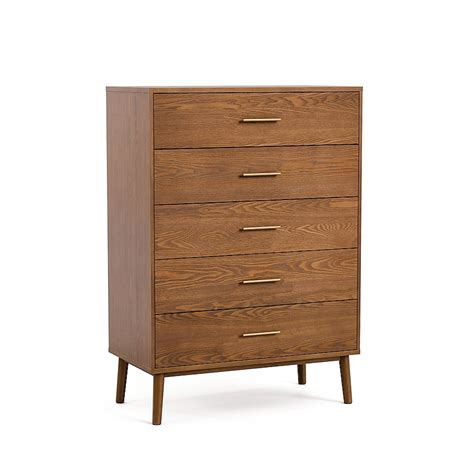 Furniture Of America Riverstone Walnut Rubberwood 33 5 In W Standard