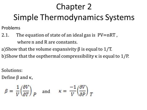 Work Equation Thermodynamics