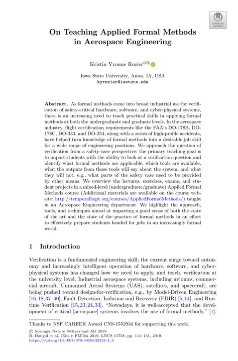 pdf on teaching applied formal methods in aerospace engineering