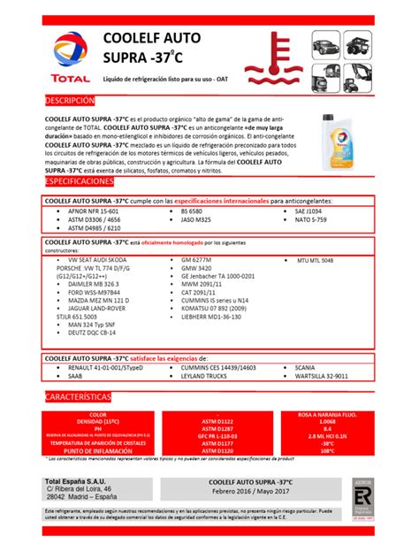 Total Coolelf Auto Supra - 37 | Descargar gratis PDF | Corrosión | Cobre