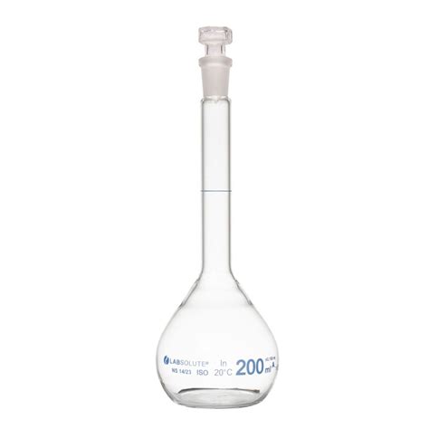 Volumetric Flask Clear Glass Borosilicate 3 3 50 Ml Ns 14 23 With