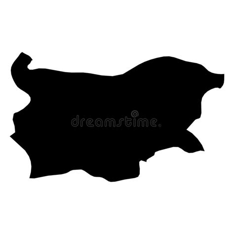 La Bulgarie Carte Noire Solide De Silhouette De Secteur De Pays