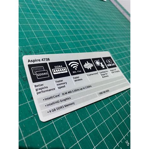 Jual Stiker Spesifikasi Laptop Acer Aspire E Shopee Indonesia